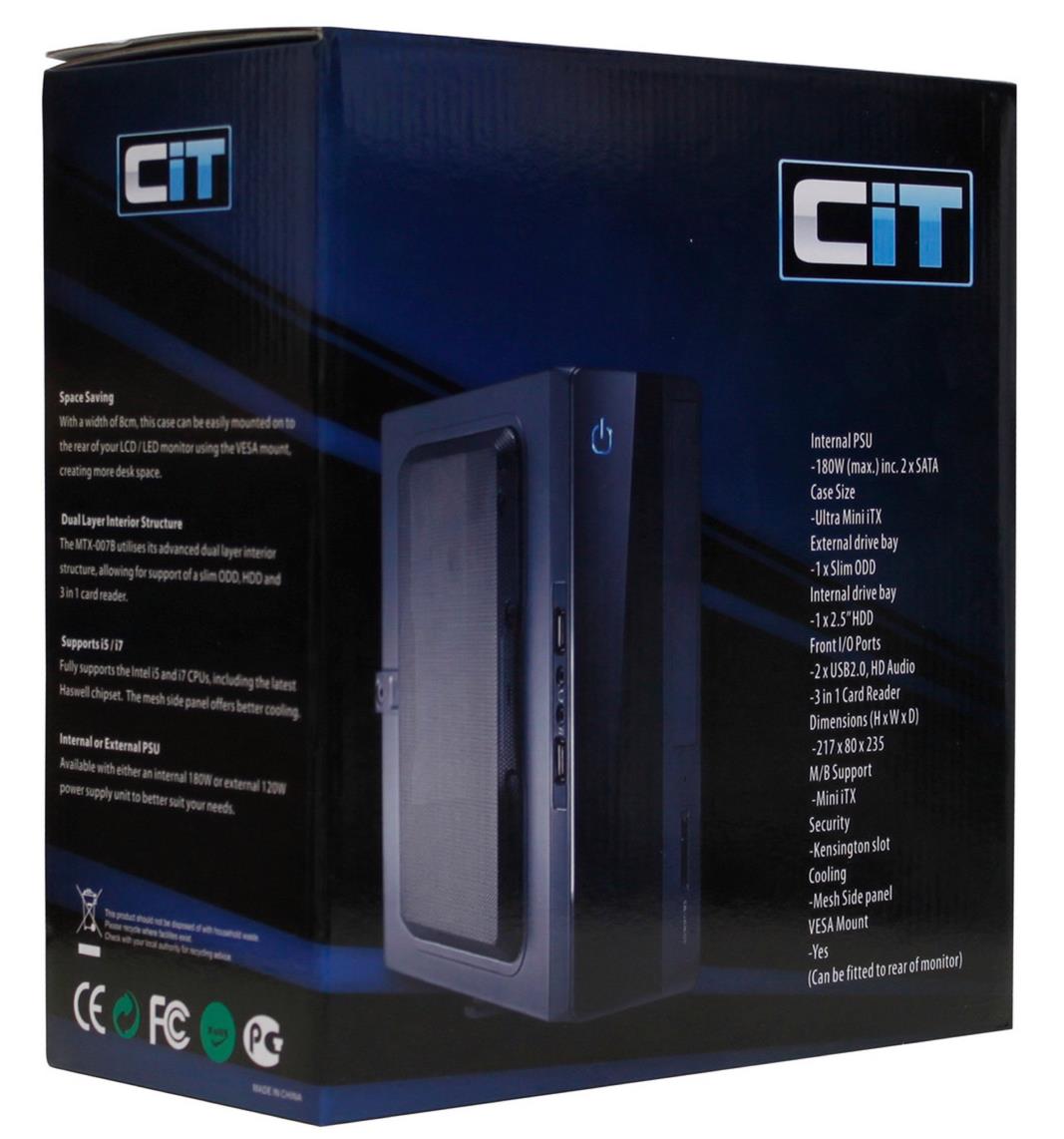CiT MTX-007B ITX Case - Black - MTX-007B | CCL