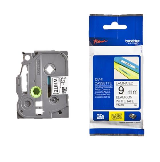 Brother TZe-242 (9mm x 8m) Black On White Laminated Labelling Tape ...