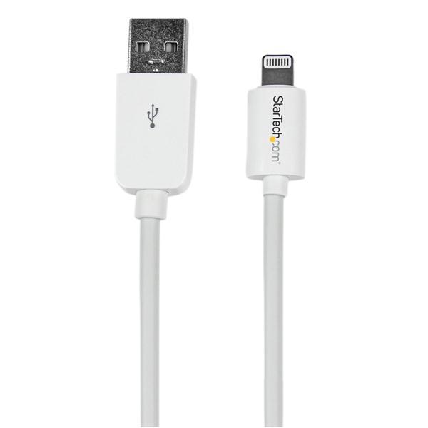 StarTech.com (2m) Long White Apple 8-pin Lightning Connector to USB ...