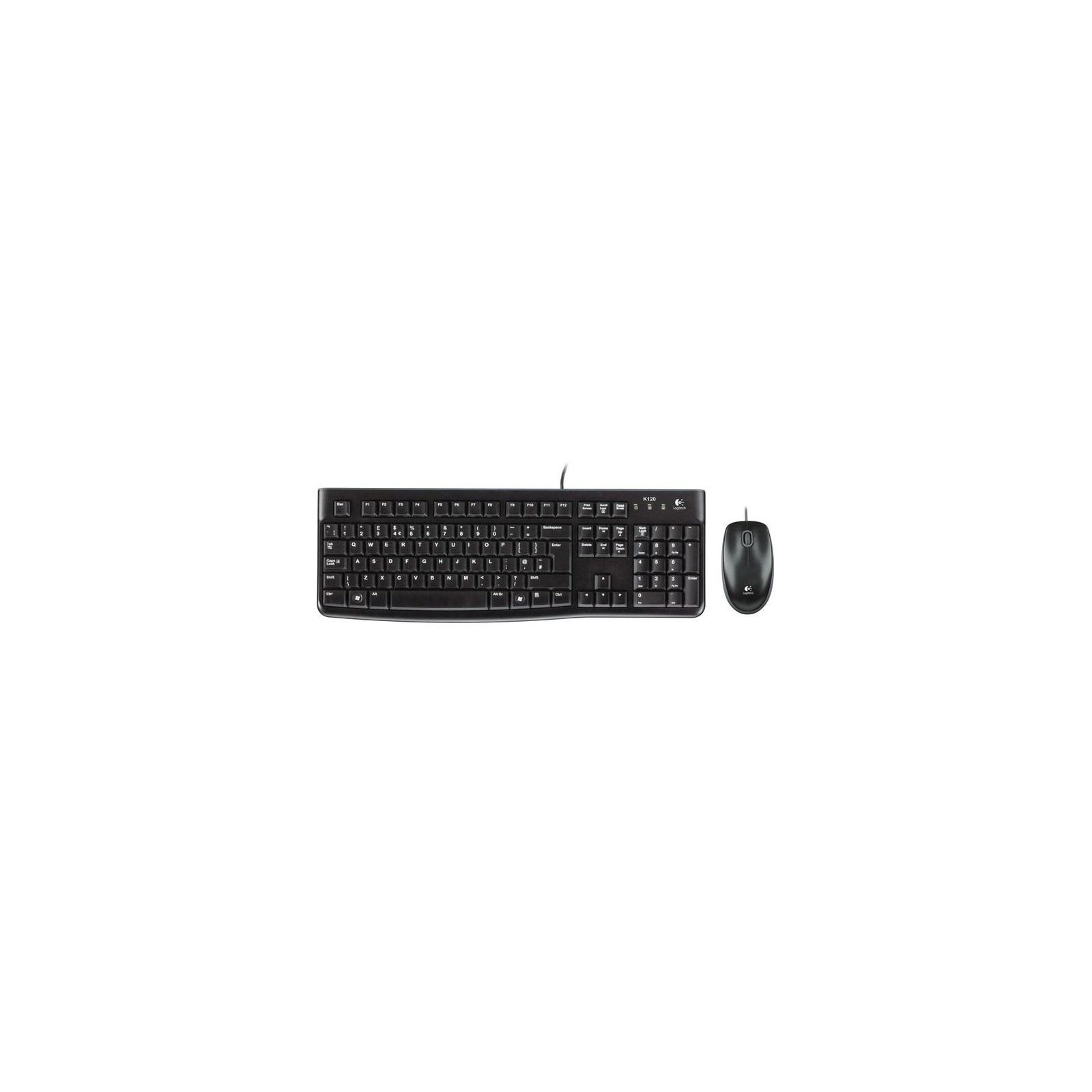 Logitech MK120 Desktop Wired USB Keyboard and Optical Mouse (Black ...