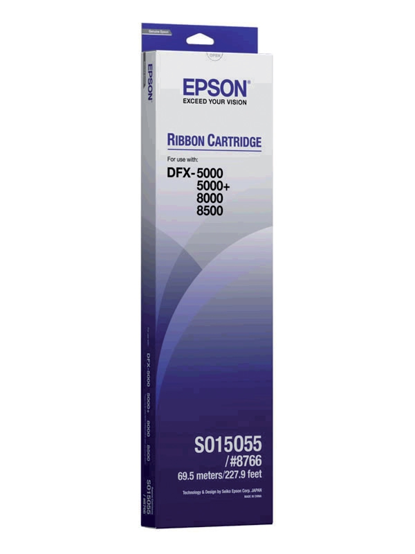 Epson 8766 (15,000,000 Characters) Black Fabric Ink Ribbon Cartridge ...