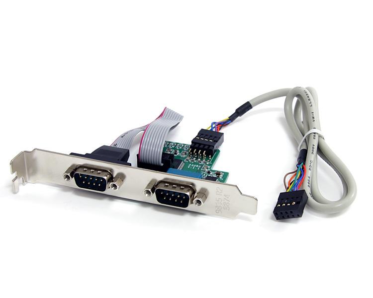 StarTech.com 24 inch Internal USB Motherboard Header to 2 Port Serial ...