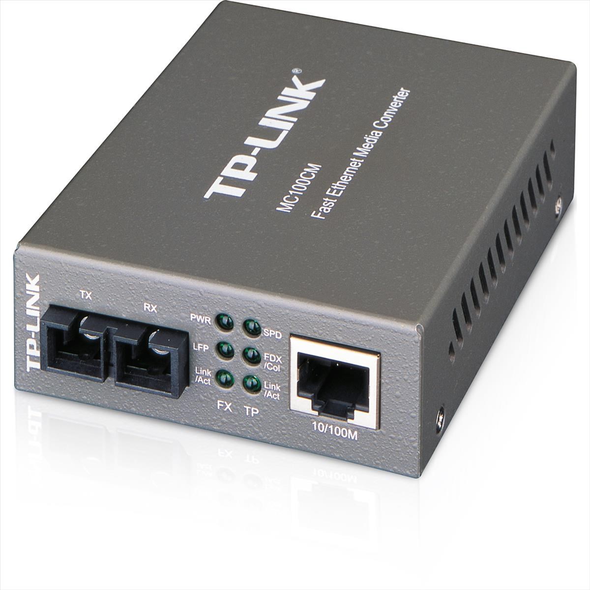 TP-Link MC100CM 10/100Mbps Multi-Mode Media Converter (Black) - MC100CM ...