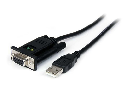 StarTech.com 1 Port USB to Null Modem RS232 DB9 Serial DCE Adaptor Cable with ftDI - ICUSB232FTN ...