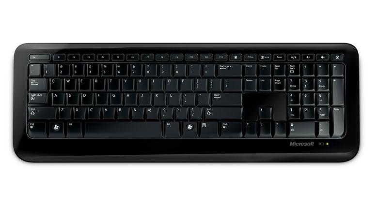 Microsoft 800 Wireless Keyboard (Black) - 2VJ-00006 | CCL Computers
