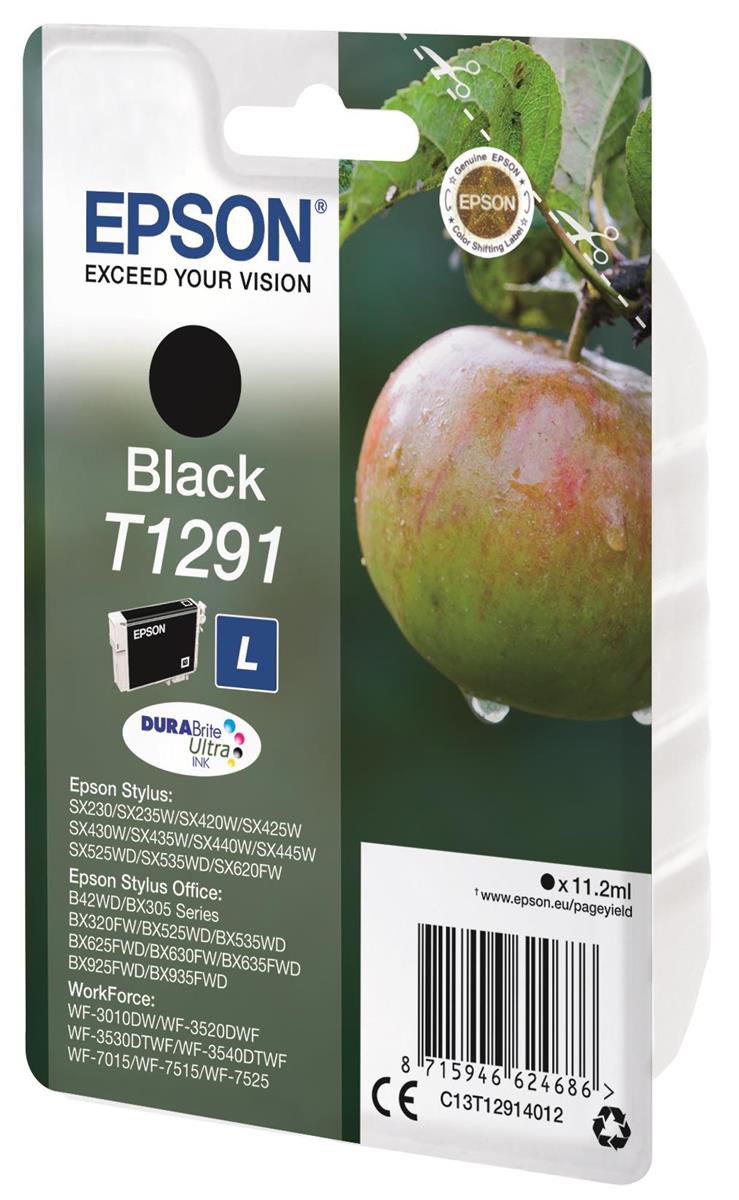 Epson Apple T1291 (11.2ml) DURABrite Ultra Ink Cartridge (Black ...
