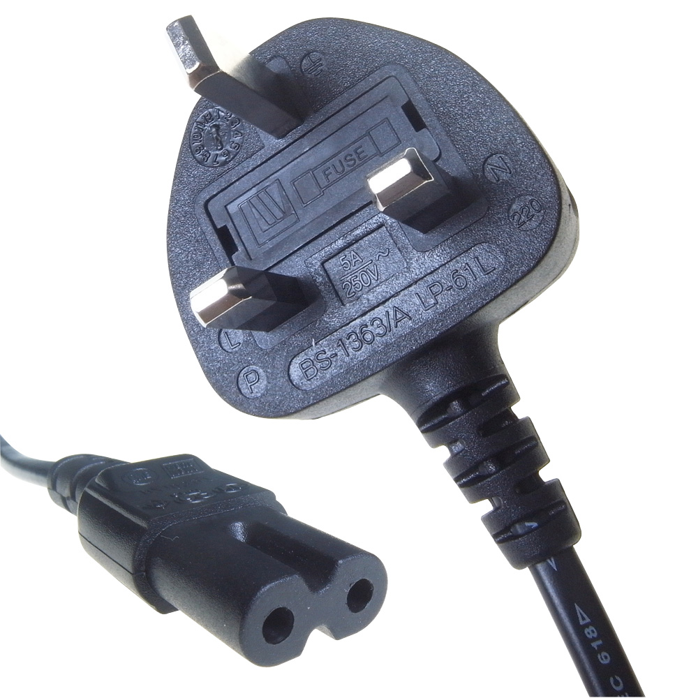 CCL Choice 2m UK Male Mains Power Cable to Figure of 8 - 27-0112B | CCL