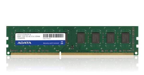 Adata Premier 4GB (1x 4GB) 1333MHz DDR3 RAM - AD3U1333W4G9-B | CCL ...