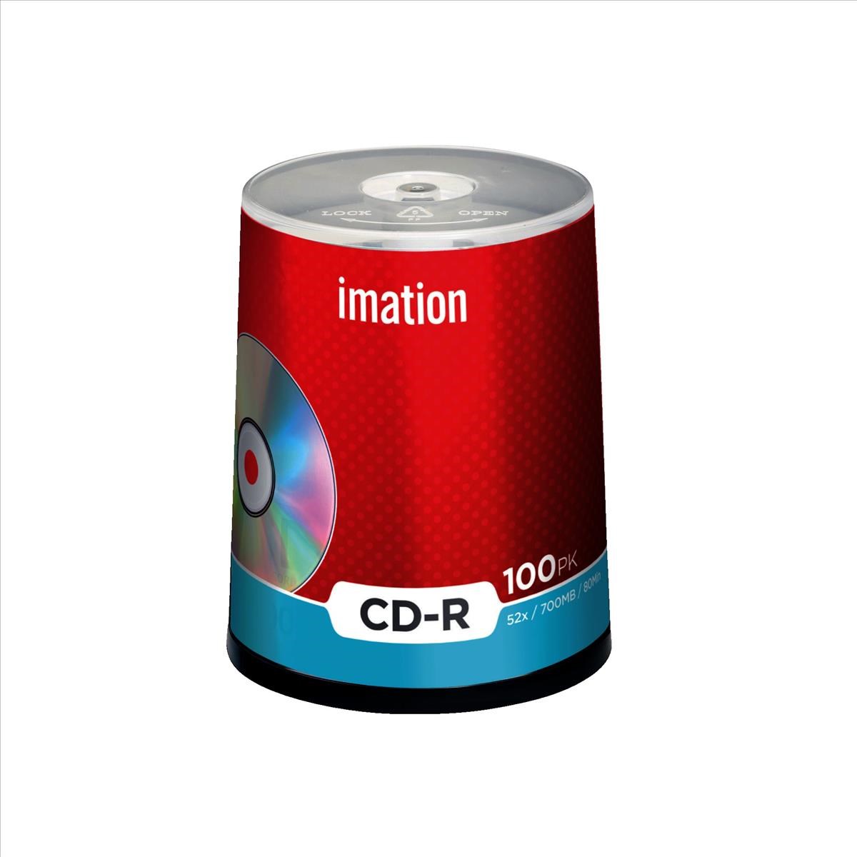Imation CD-R (700MB) 80min 52X Spindle Pack of 100 - I18648 | CCL Computers