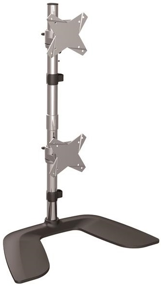 StarTech.com Vertical Dual-Monitor Stand (Silver/Black) - ARMDUOVS | CCL