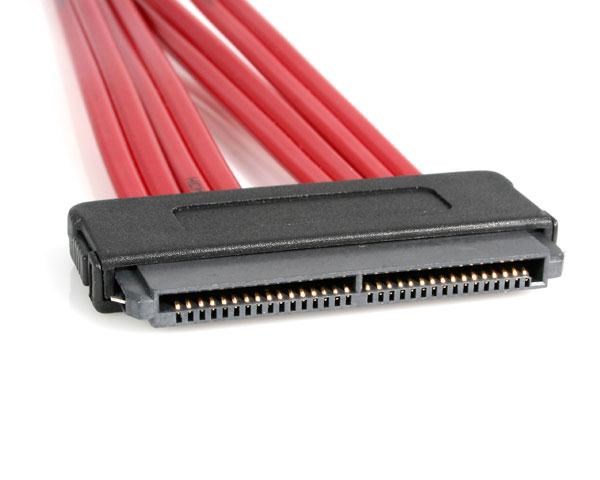 StarTech.com 50cm Serial Attached SCSI SAS Cable - SFF-8484 to 4x SATA ...