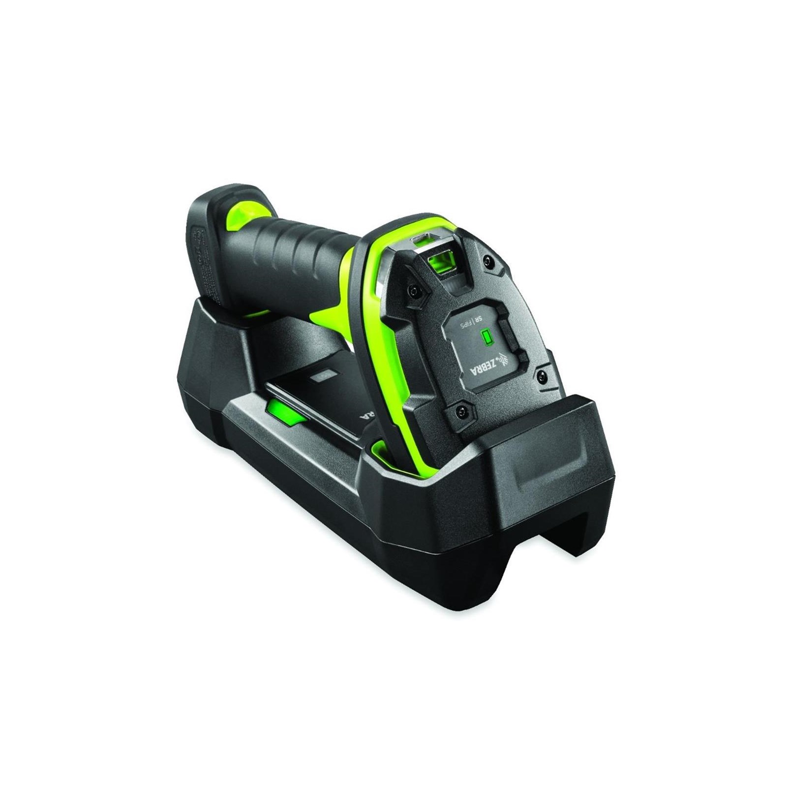 Zebra DS3678-SR Cordless Rugged Barcode Scanner (Green) with Cradle, USB Shield Cable and 12V ...