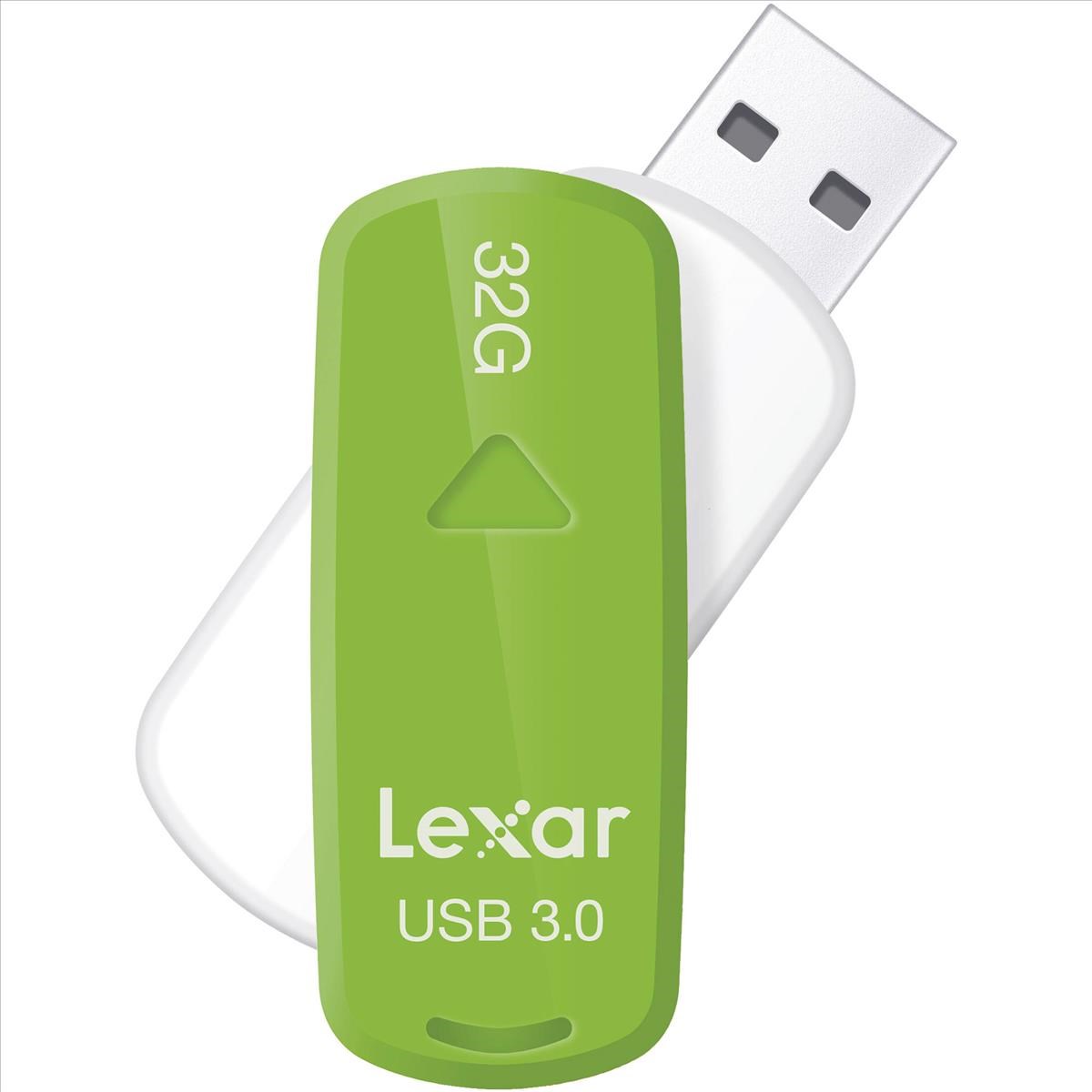 Lexar JumpDrive S35 (32GB) USB 3.0 Flash Drive (Green) *Open Box ...