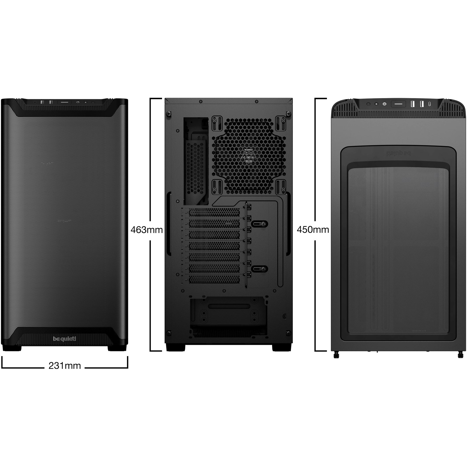 Be Quiet! Pure Base 501 Airflow Mid Tower Case - Black - BG074 | CCL