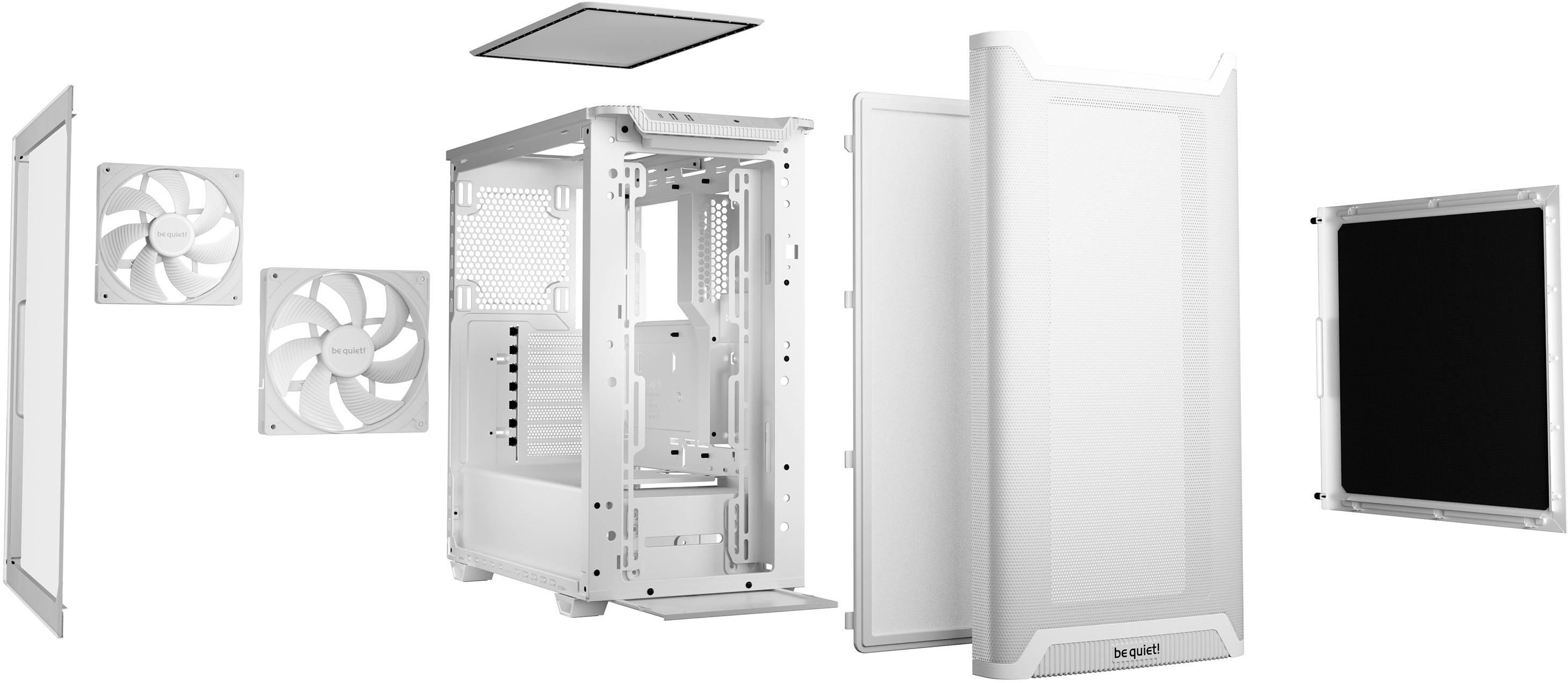 Be Quiet! Pure Base 501 Airflow Window Gaming Case - White - BGW75 | CCL