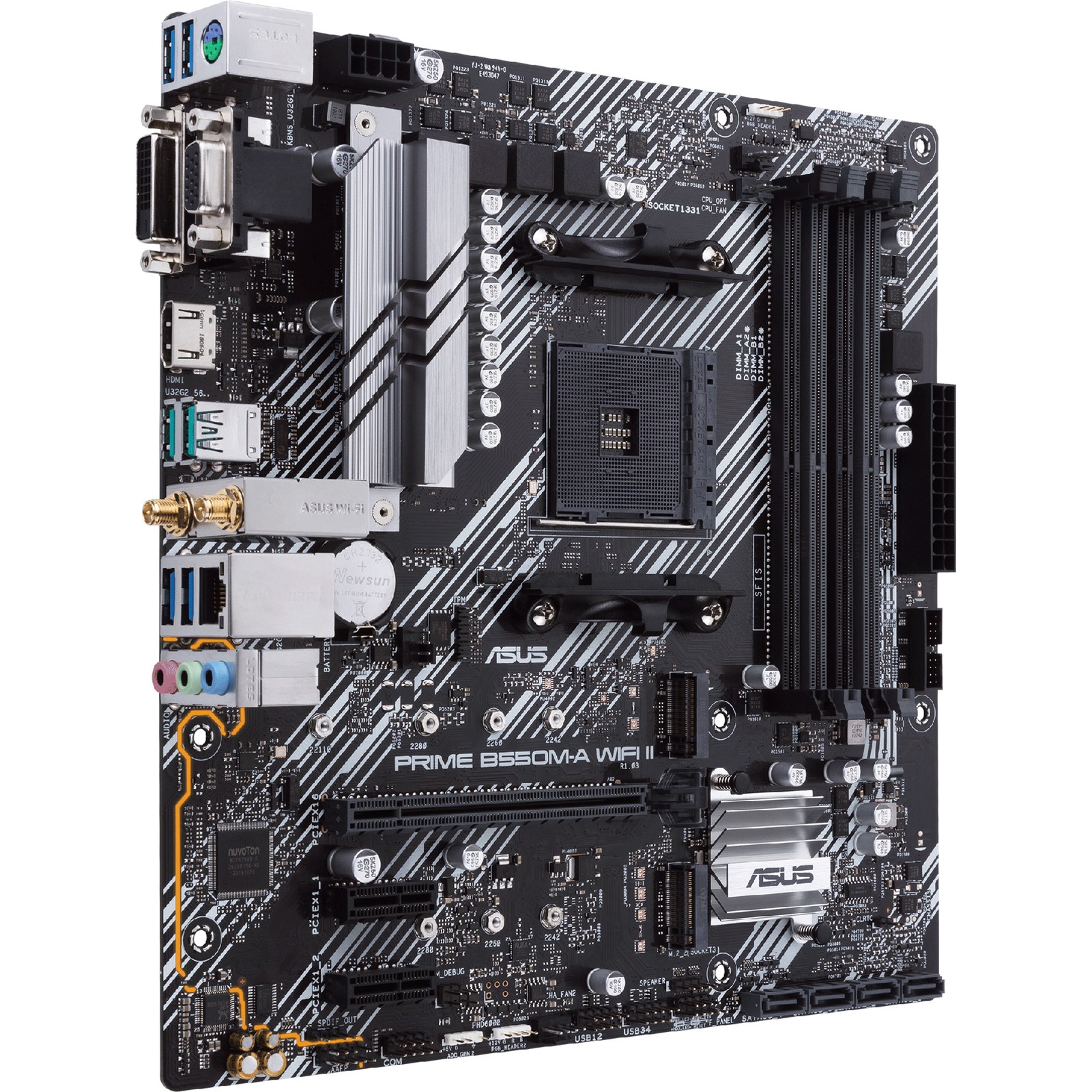 ASUS Prime B550M-A WIFI II AMD Socket AM4 Motherboard - 90MB19X0-M0EAY0 ...