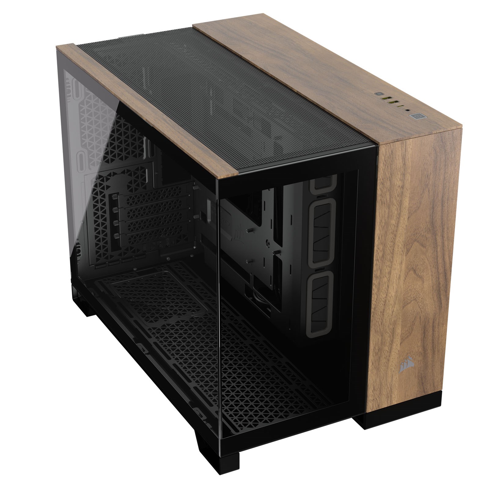 Corsair 2500X Walnut Mid Tower Case - Black - CC-9011286-WW | CCL