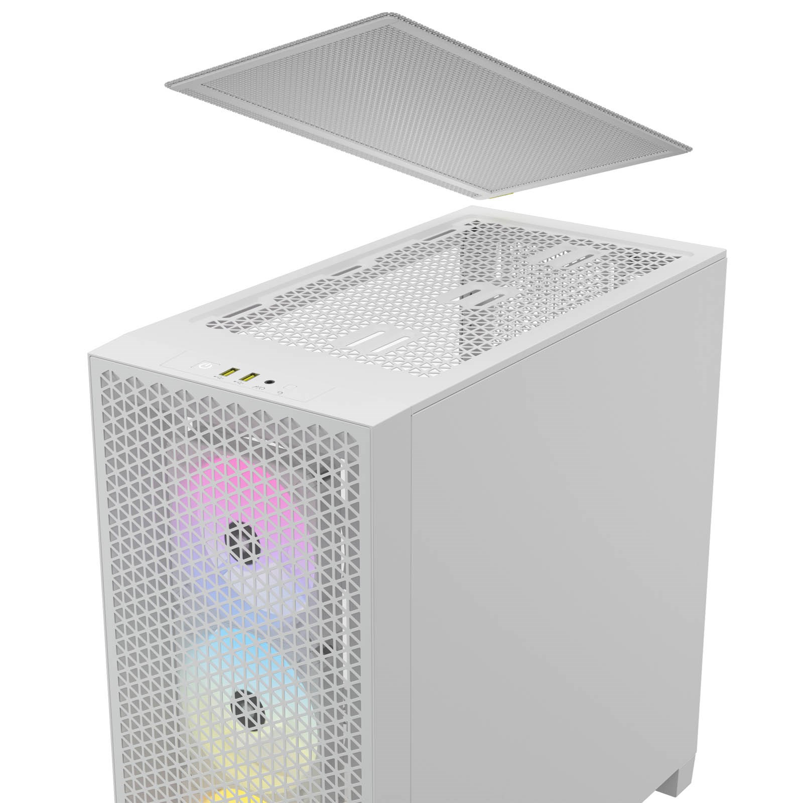 Corsair 3000D RGB AIRFLOW Mid Tower Gaming Case - White - CC-9011256-WW ...