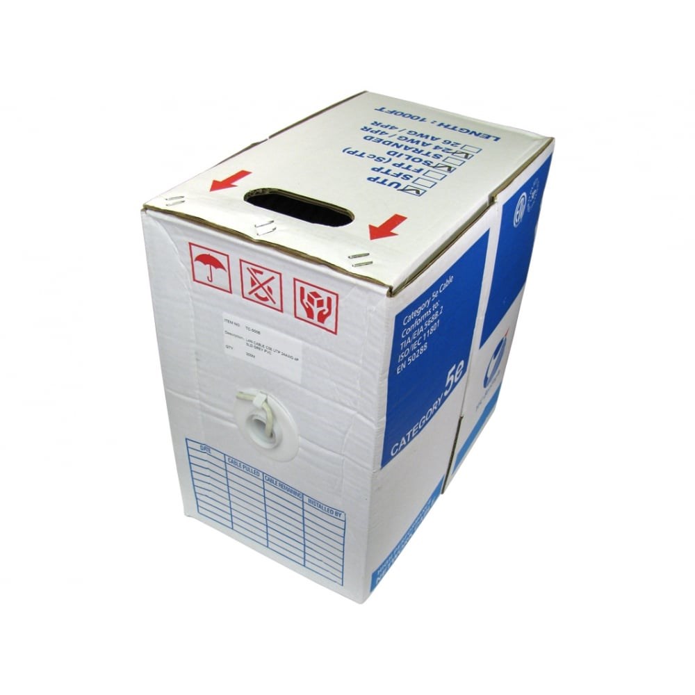 305 Metre Box Cat 5E UTP Solid Core Cable - TC-500B | CCL
