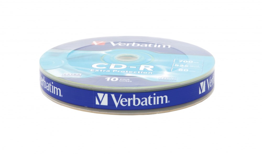 Verbatim 700MB CD-R Extra Protection Discs, 52x, 10 Pack Wrap Spindle ...