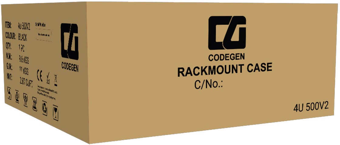 Codegen 4U Rackmount Server Case - Black - 4U500V2B | CCL