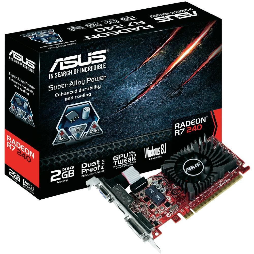 ASUS Radeon R7 240 2GB Graphics Card - 90YV04T0-M0NA00 | CCL Computers
