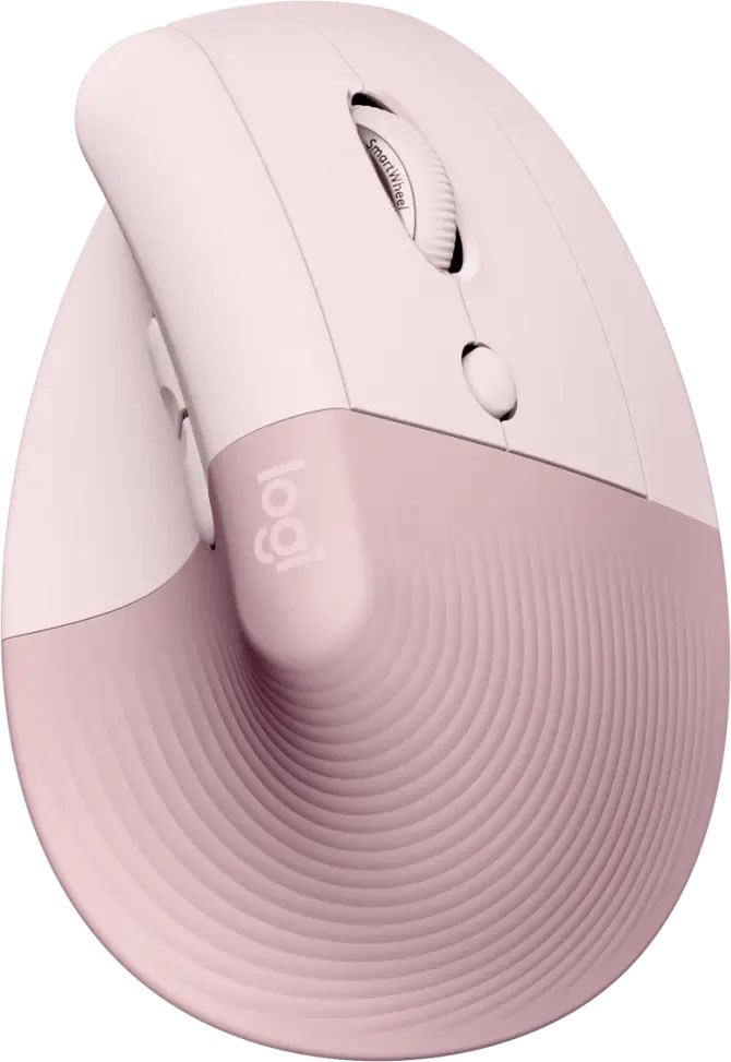 Logitech Ergo Series Lift Vertical Ergonomic Mouse in Rose - 910-006478 ...