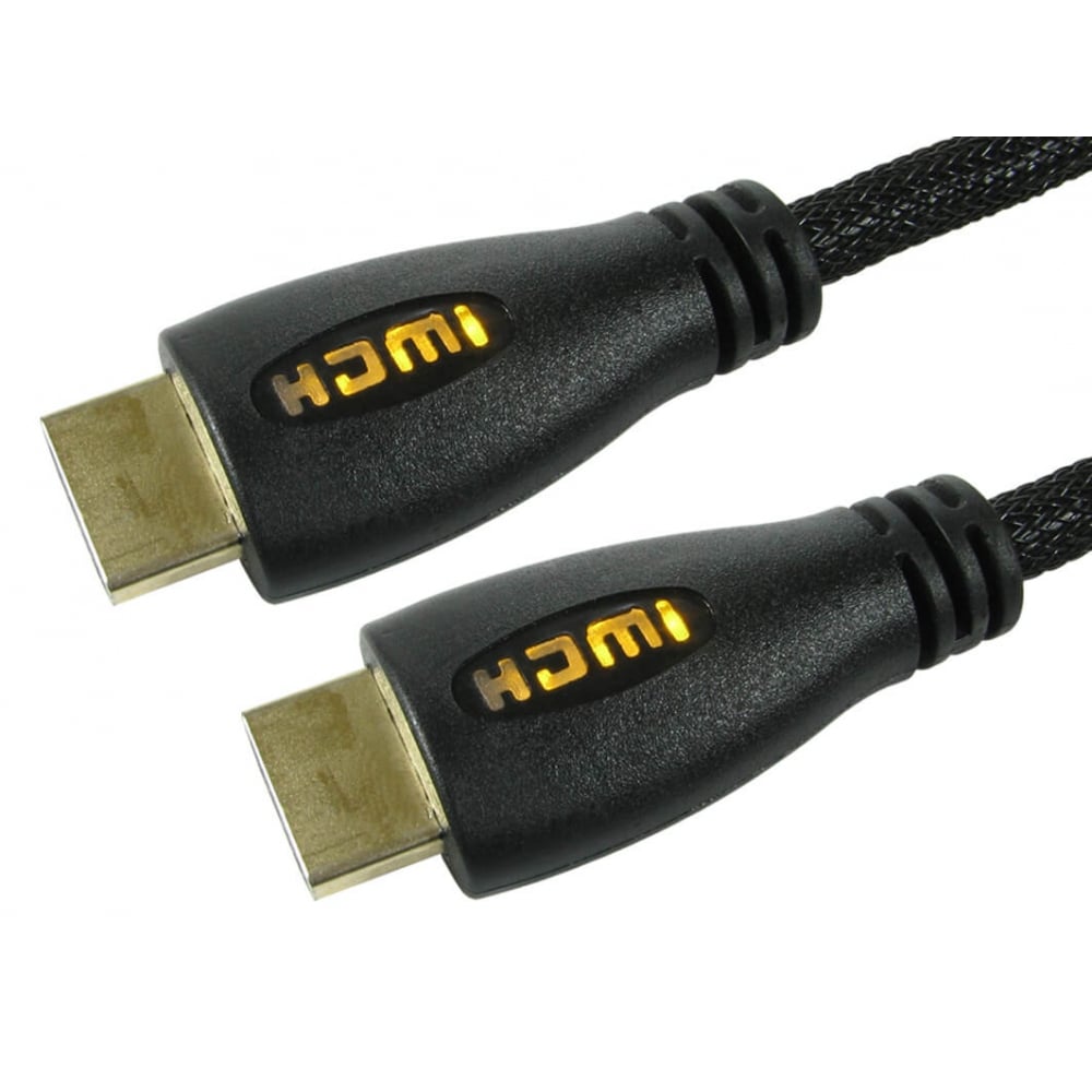 Cables Direct 1m HDMI 1.4 High Speed with Ethernet Cable with Yellow ...