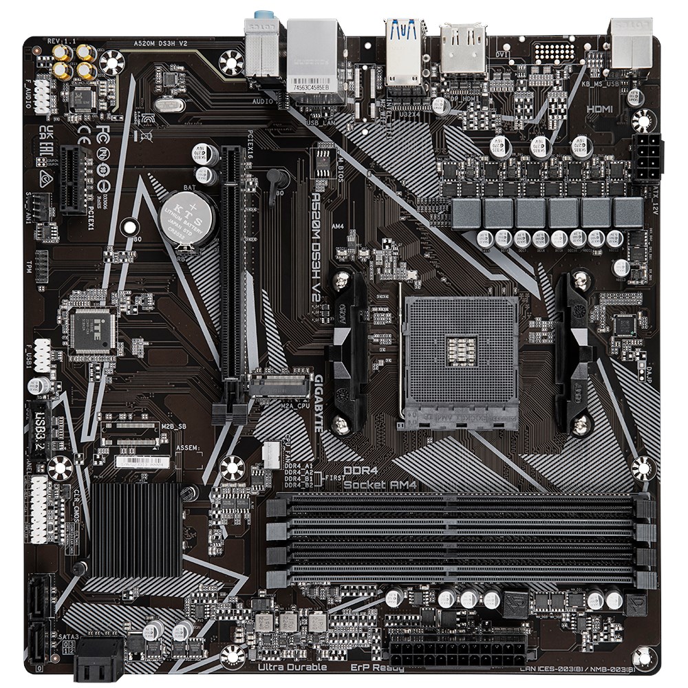 Gigabyte A520M DS3H V2 AMD Socket AM4 Motherboard - A520M DS3H V2 | CCL
