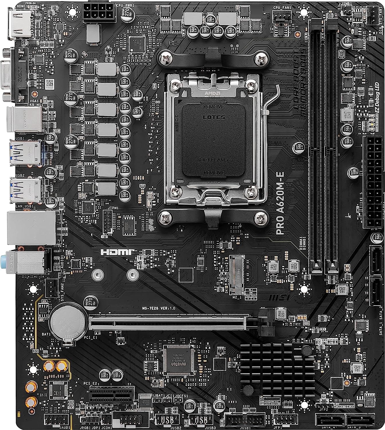 MSI PRO A620M-E AMD Socket AM5 Motherboard - PRO A620M-E | CCL