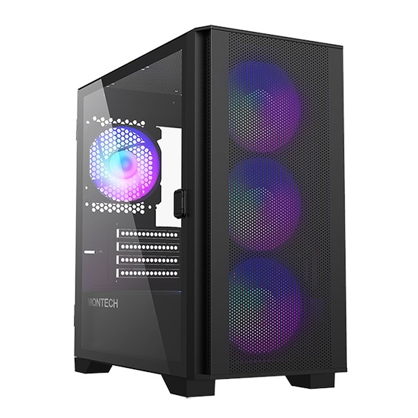 Montech Air 100 ARGB Mid Tower Gaming Case - Black - K005 | CCL