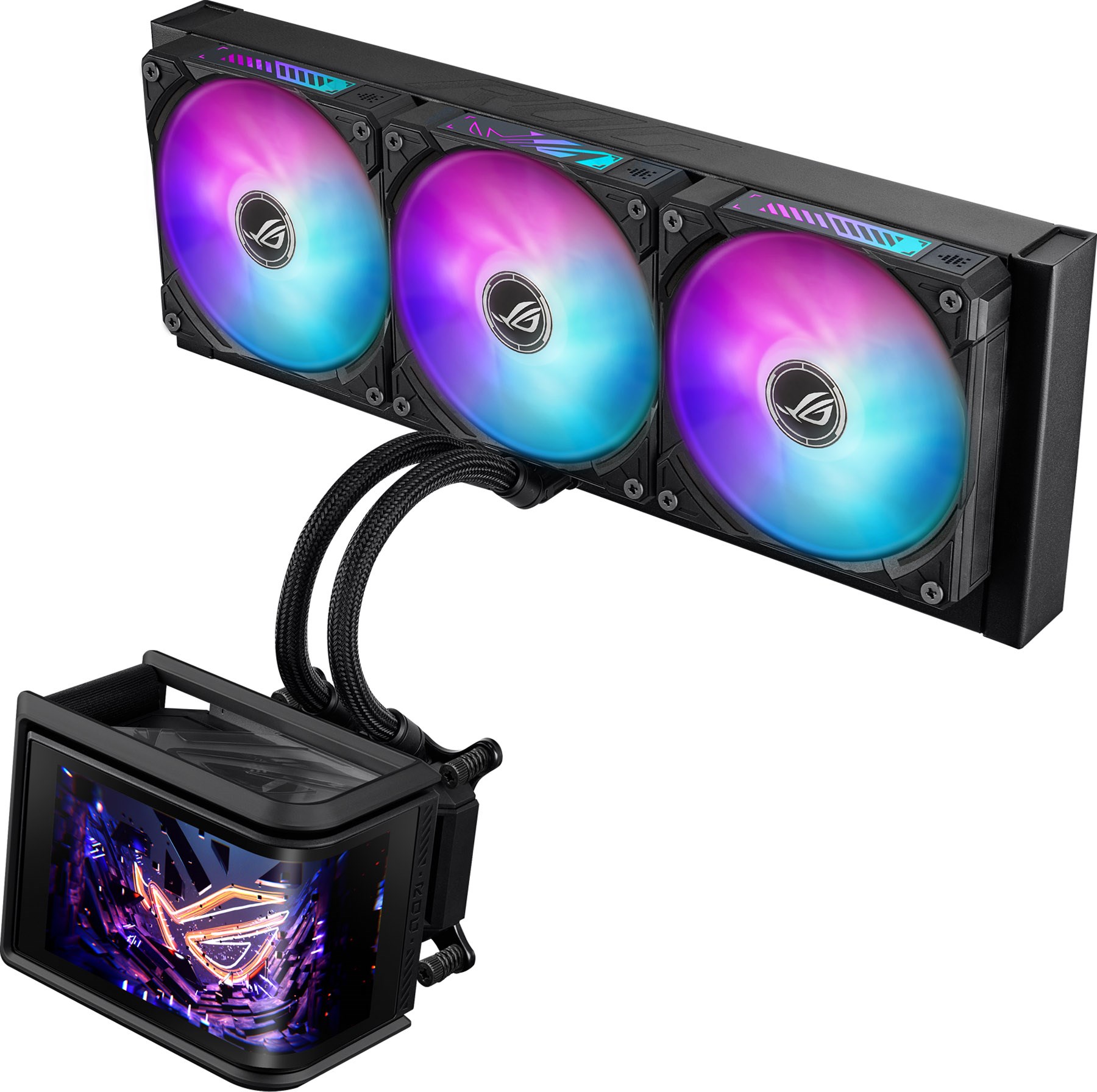 ASUS ROG Ryuo IV SLC 360 ARGB 360mm Liquid CPU Cooler in Black ...