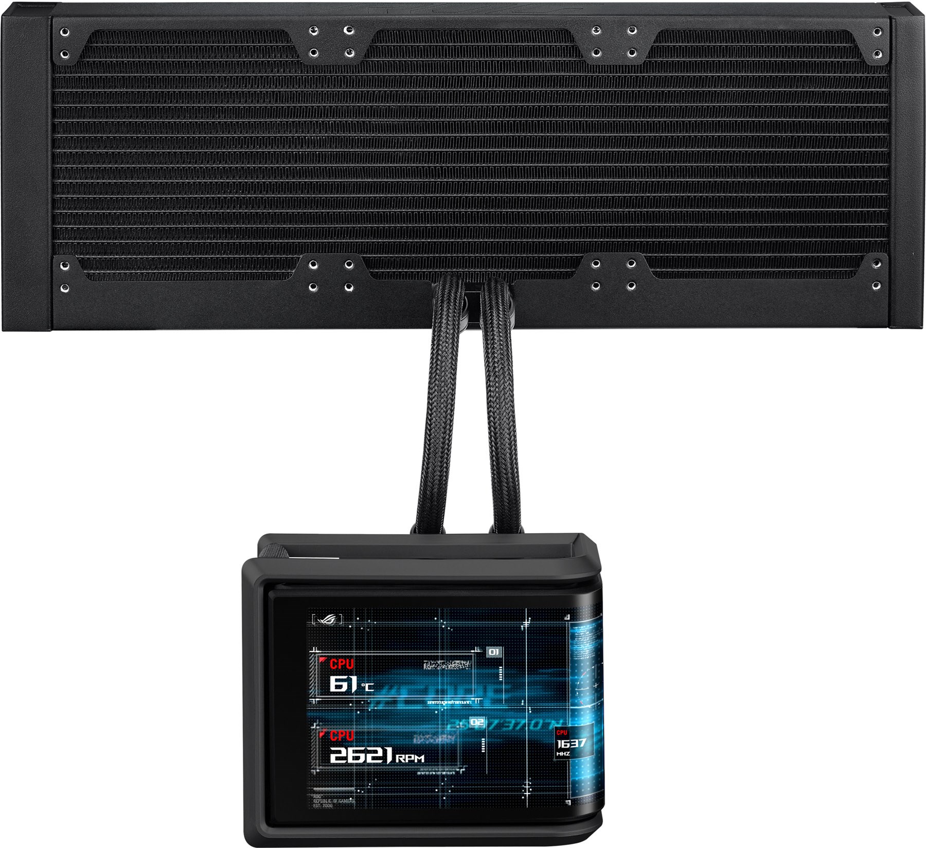 ASUS ROG Ryuo IV SLC 360 ARGB 360mm Liquid CPU Cooler in Black ...