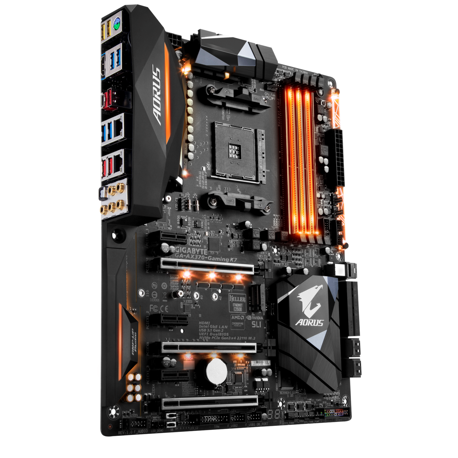 Gigabyte Aorus AX370-Gaming K7 AMD ATX Motherboard USB 3.0 - GA-AX370 ...