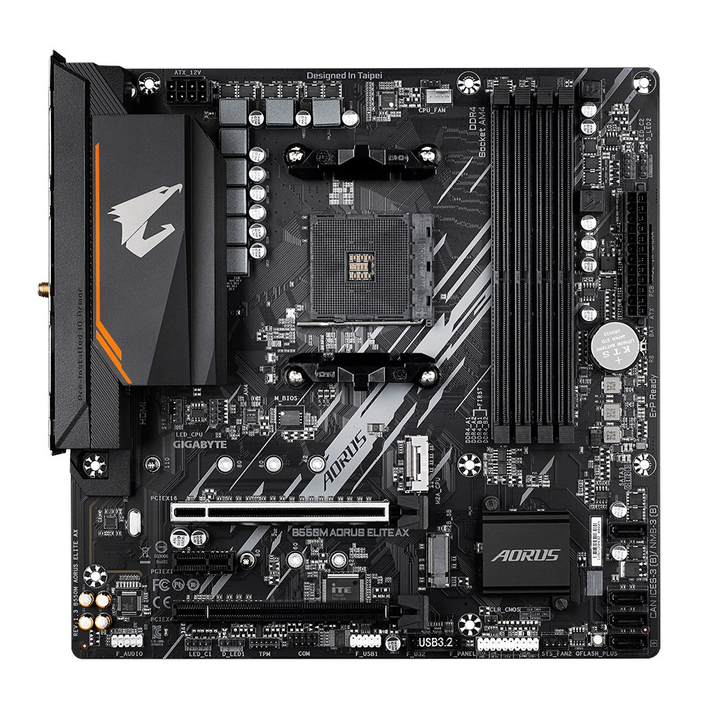 Gigabyte B550M AORUS ELITE AX AMD Socket AM4 Motherboard - B550M AORUS ...