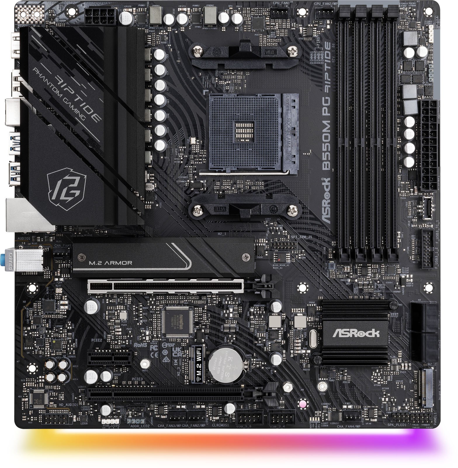 ASRock B550M PG Riptide AMD Socket AM4 Motherboard - 90-MXBI90-A0UAYZ ...