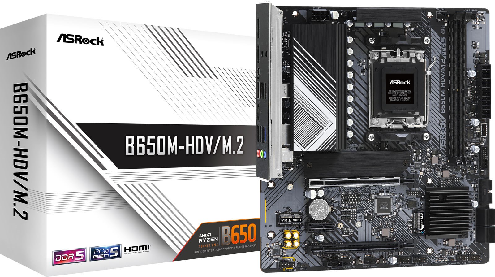 ASRock B650M-HDV/M.2 AMD Socket AM5 Motherboard - 90-MXBLA0-A0UAYZ | CCL