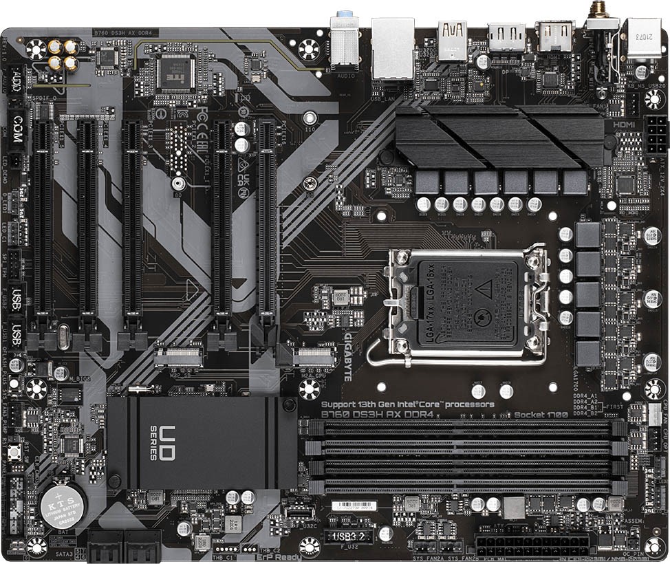 Gigabyte B760 DS3H AX DDR4 Intel Socket 1700 Motherboard - B760 DS3H AX ...