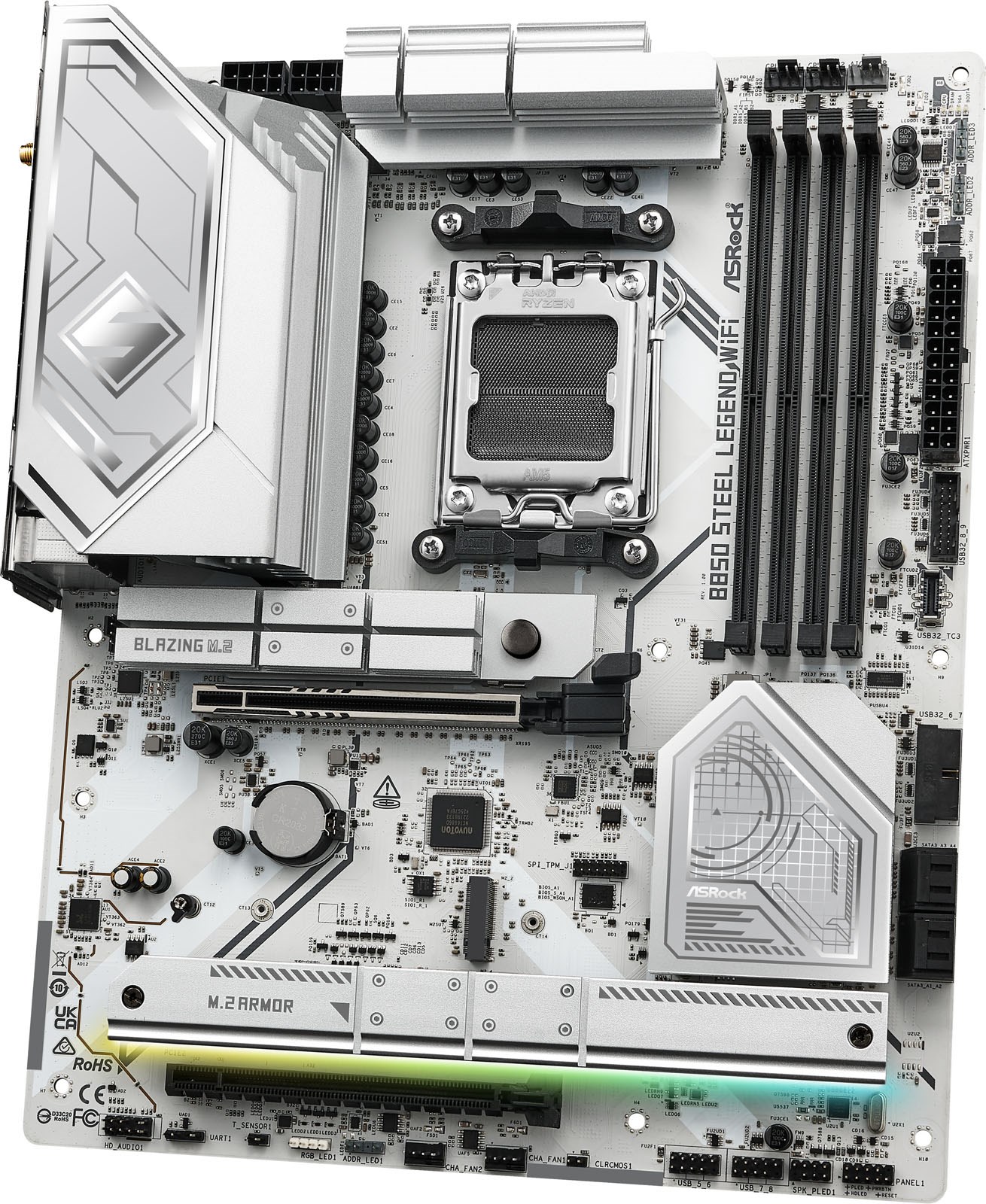 ASRock B850 Steel Legend WiFi AMD Socket AM5 Motherboard - 90-MXBQS0 ...