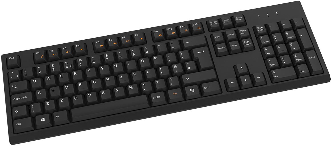 CiT EZ-Touch Wireless Keyboard and Mouse Combo Set in Black, UK Layout ...