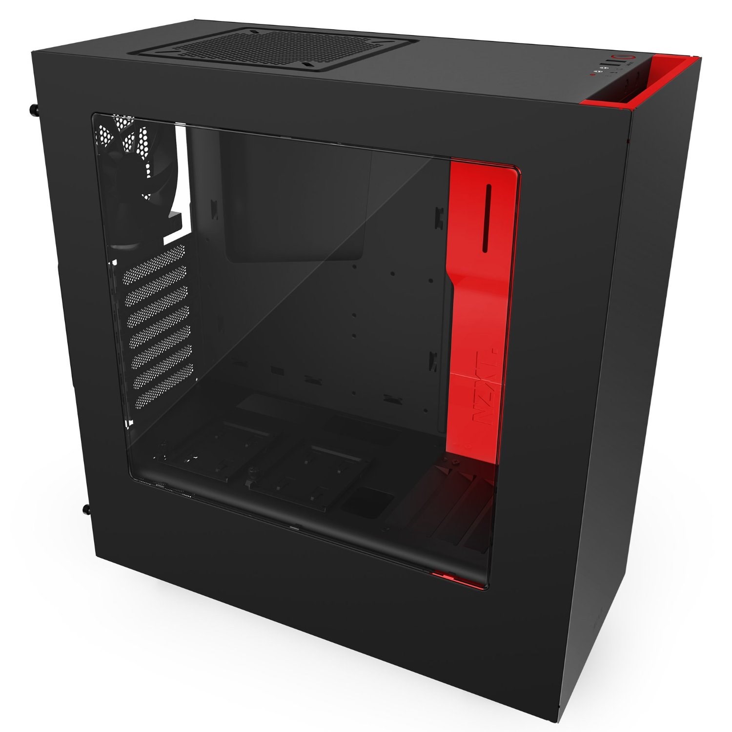 NZXT S340 Red Mid Tower Gaming Case - CA-S340MB-GR | CCL Computers