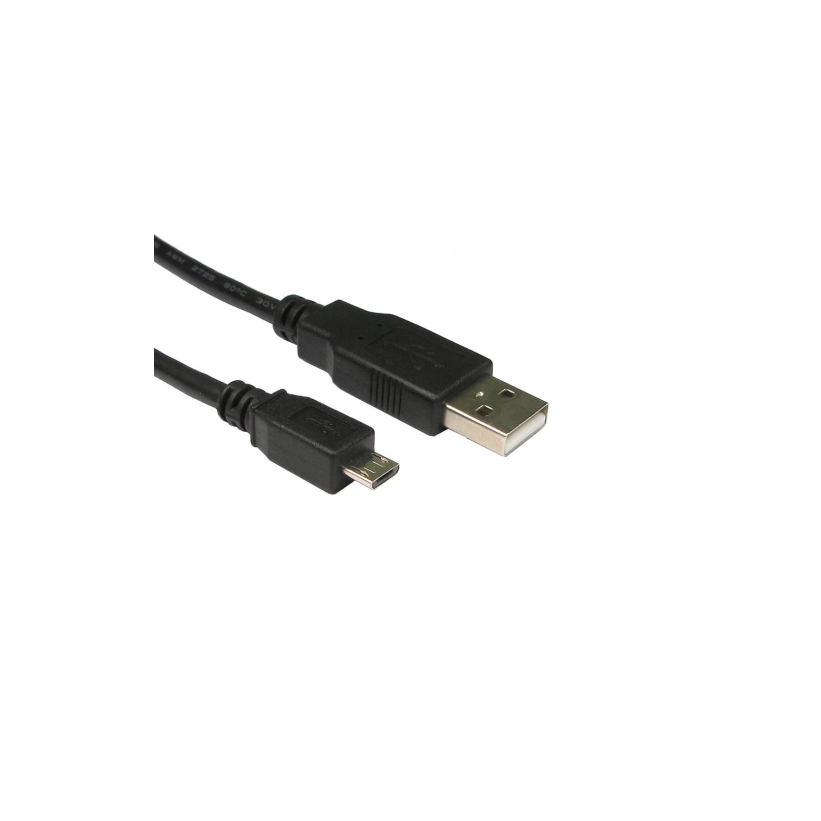 Cables Direct 5m USB 2.0 Type A to Micro B Cable in Black - CDL-160-5M ...