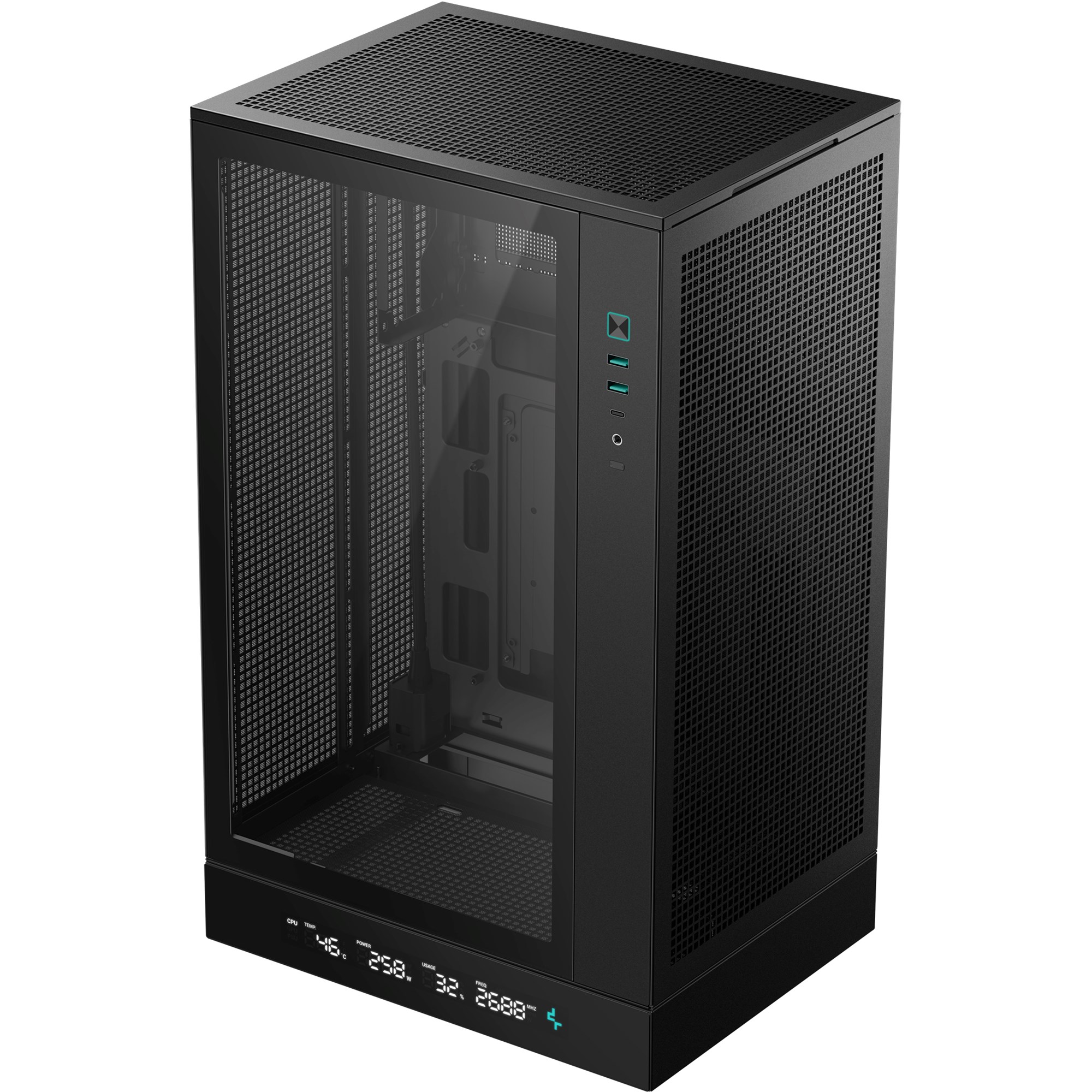 DeepCool CH270 DIGITAL Mini Tower Case - Black - R-CH270-BKNDM0-G-1 | CCL