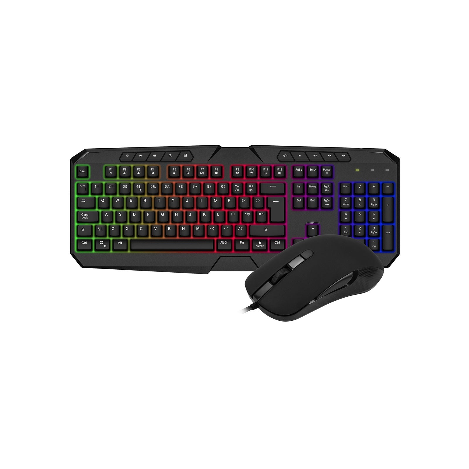 CiT Avenger Rainbow Keyboard and Mouse Kit - CIT-AVENGER-RNBW | CCL