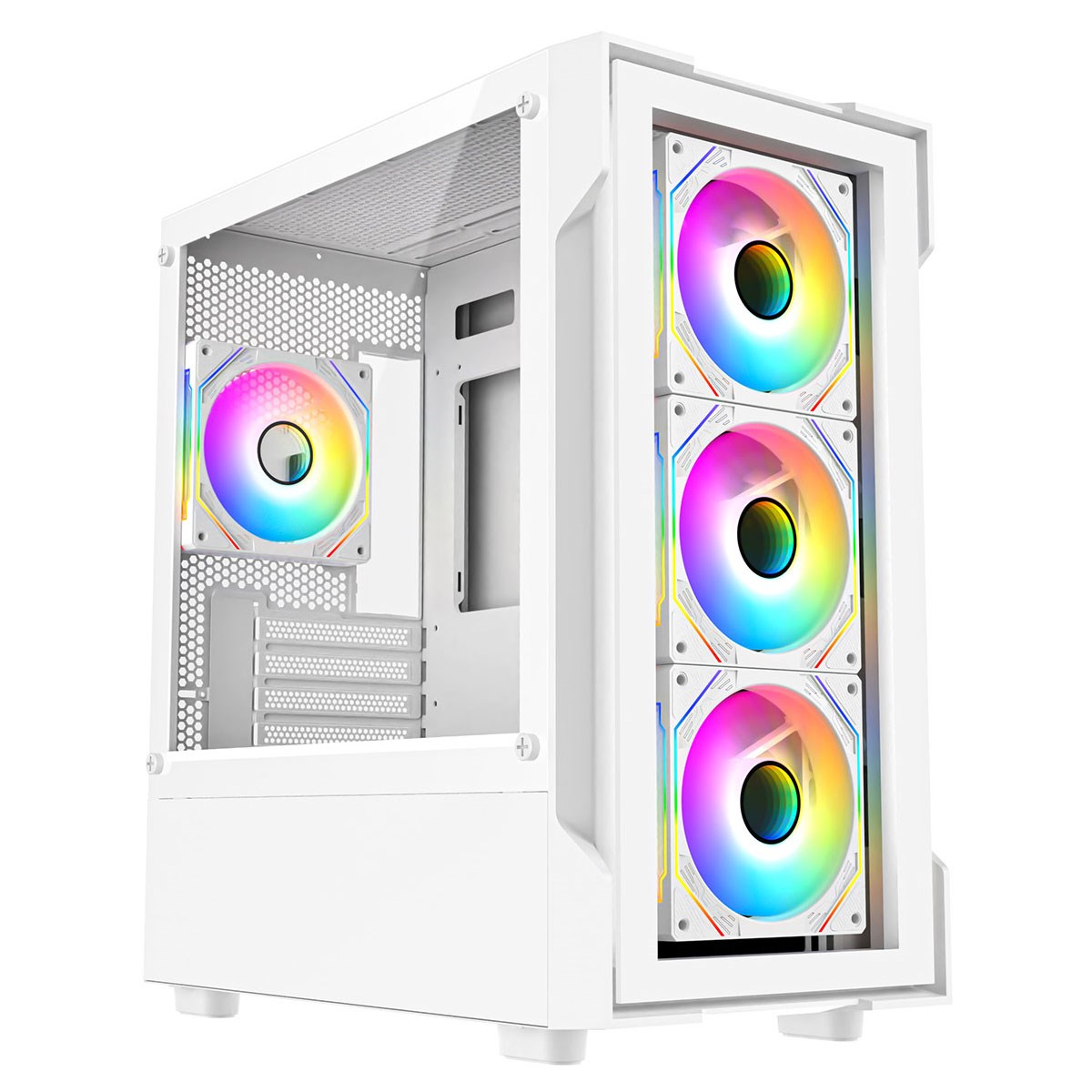CiT Bolt Mid Tower Gaming Case - White - CIT-BOLTWHT-ARGB | CCL