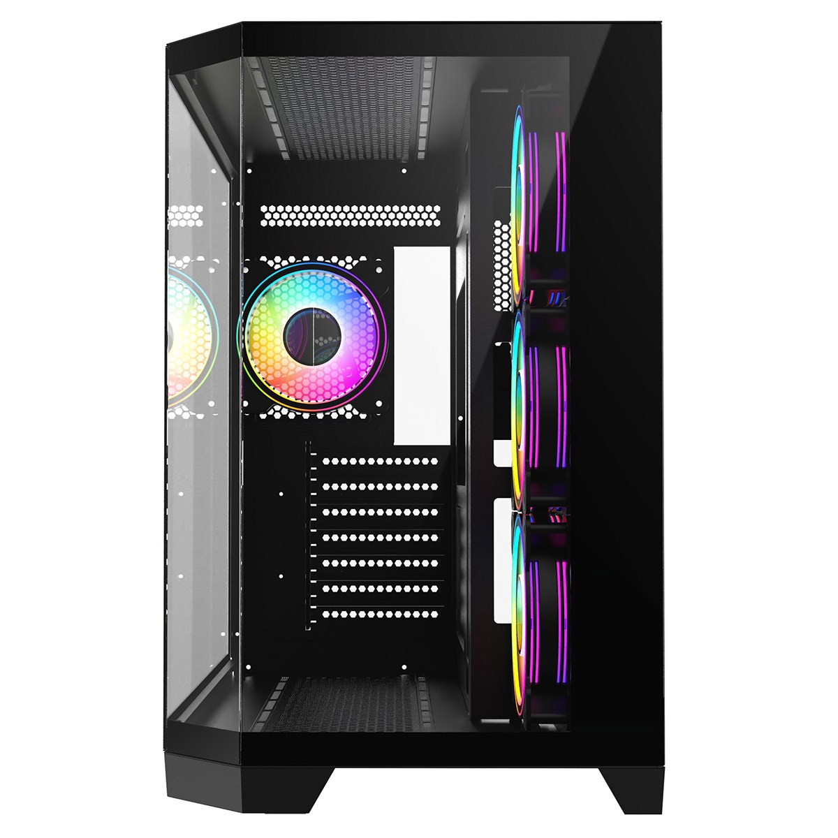 CiT DS360 ARGB Mid Tower Gaming Case - Black - CIT-DS360BLK-CEL | CCL