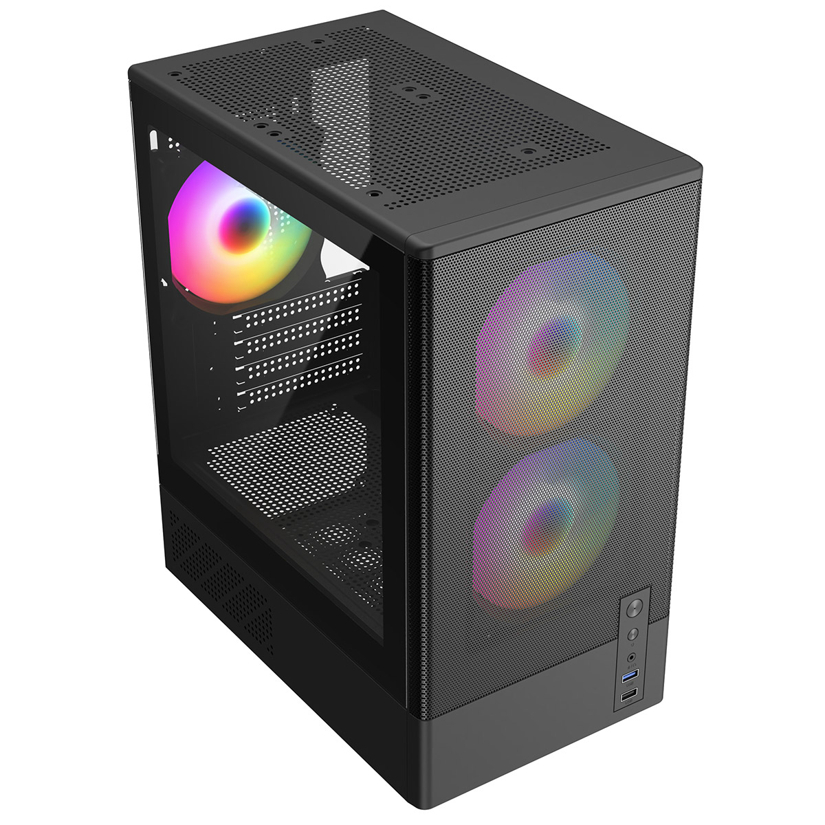 CiT F3 Mid Tower Gaming Case - Black - CIT-F3-BLK-ARGB | CCL