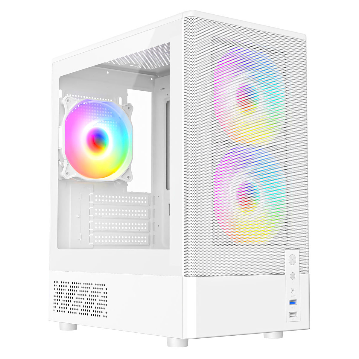 CiT F3 Mid Tower Gaming Case - White - CIT-F3-WHT-ARGB | CCL