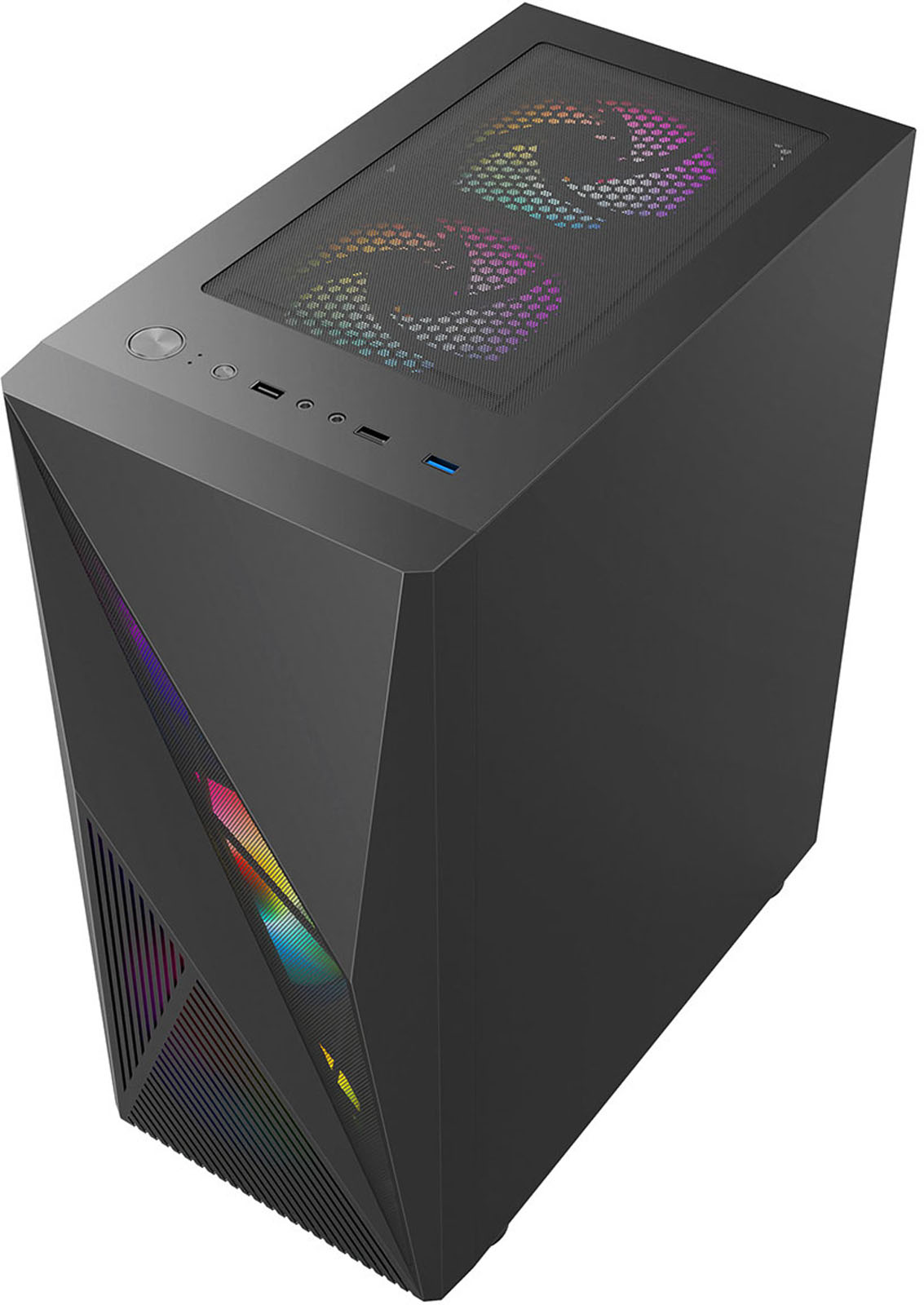 CiT Falcon Mid Tower Gaming Case - Black - CIT-FALCON-6FN | CCL