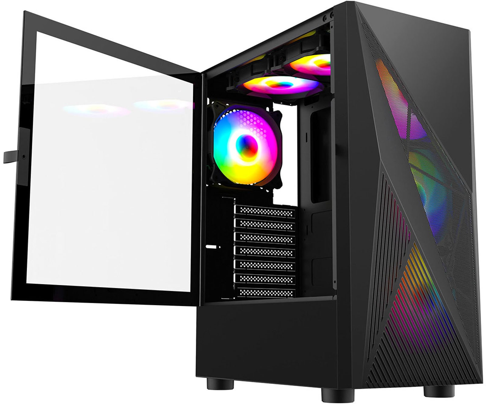 CiT Falcon Mid Tower Gaming Case - Black - CIT-FALCON-6FN | CCL